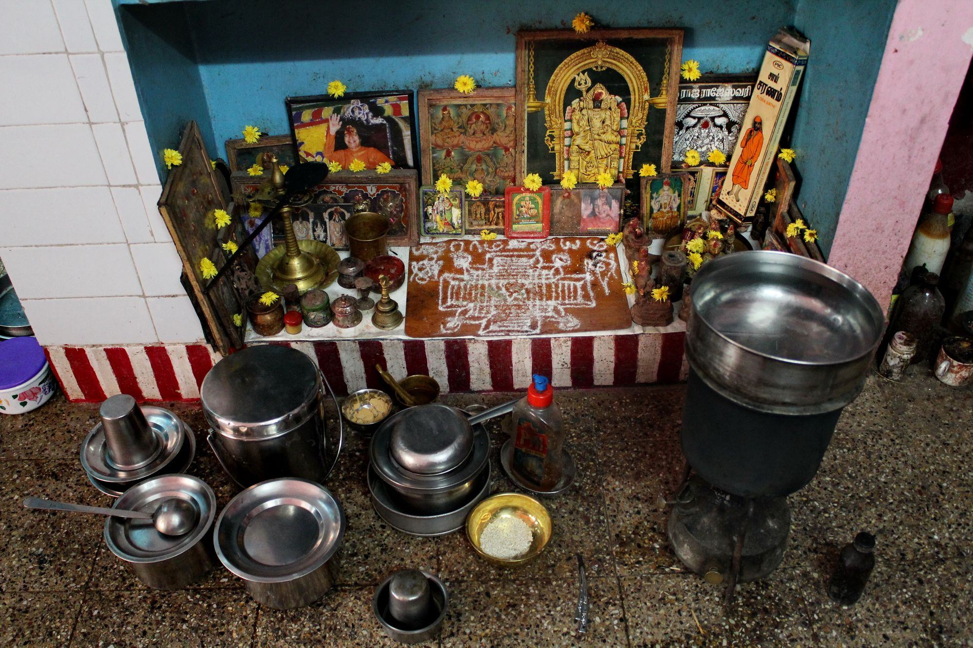 Kolam are in the kitchen as well