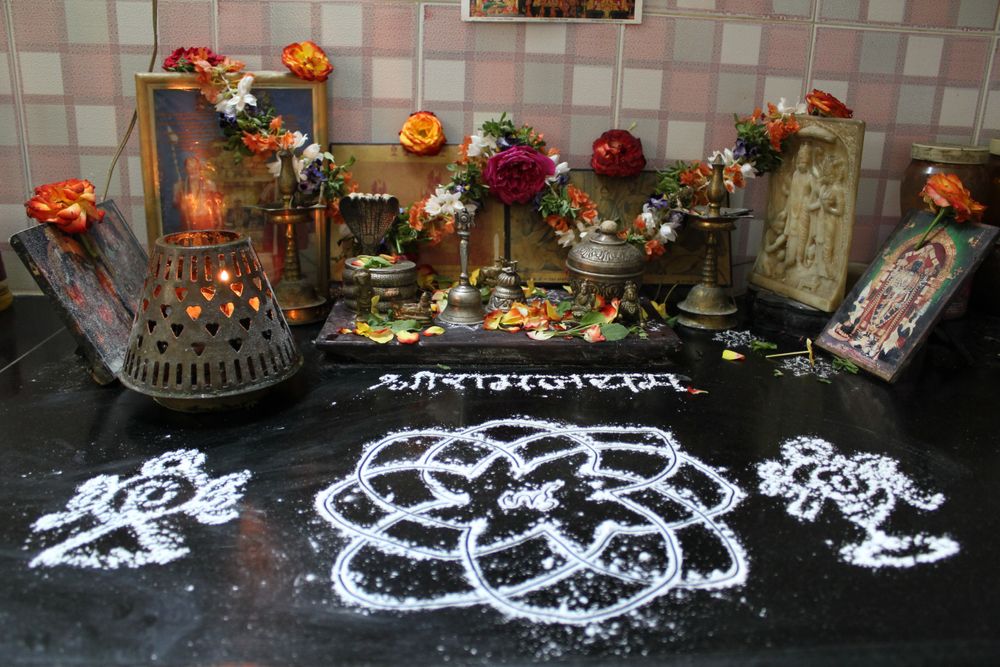 Kolam are in the kitchen as well