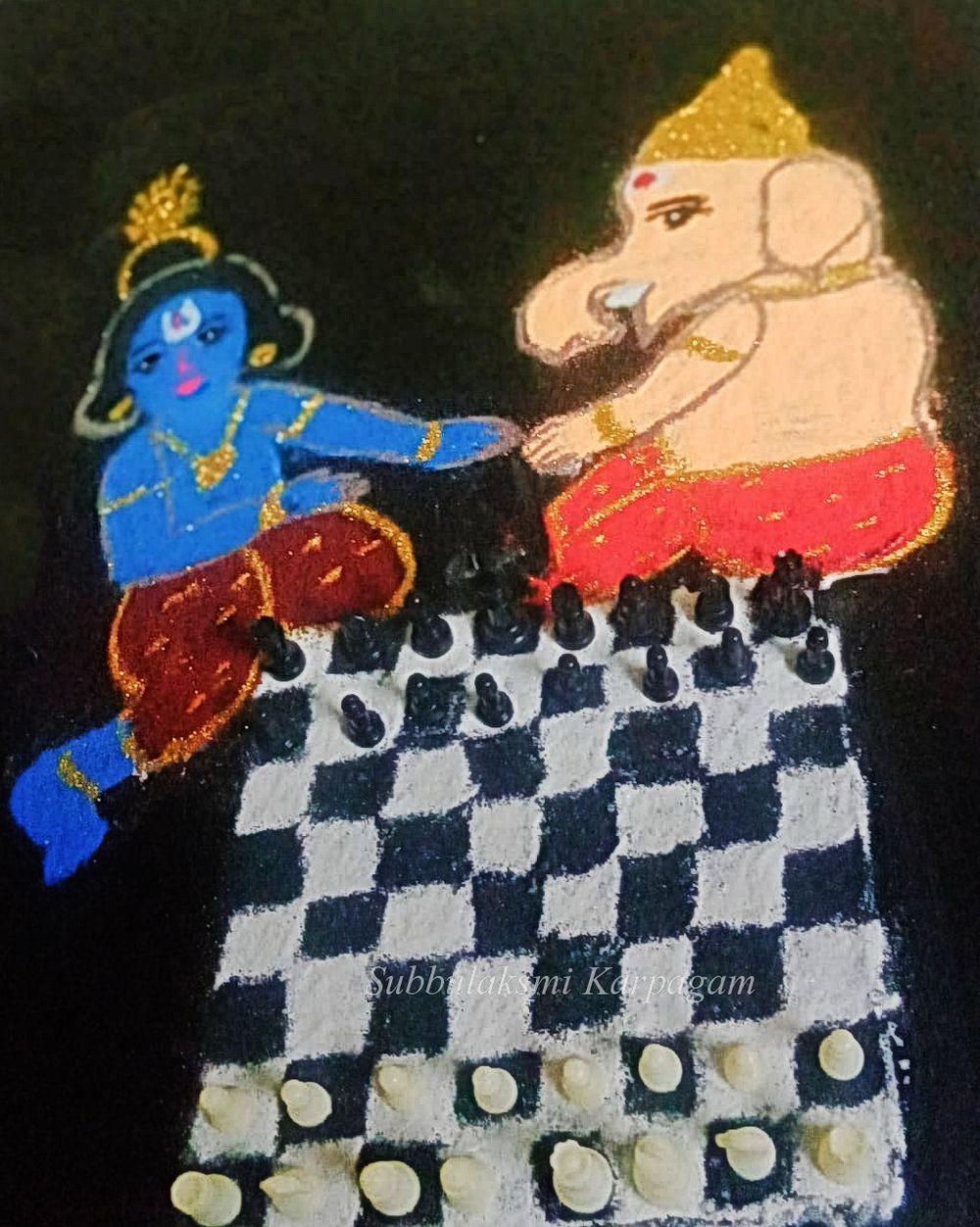 Kolam to welcome the Chess Olympiad in Chennai