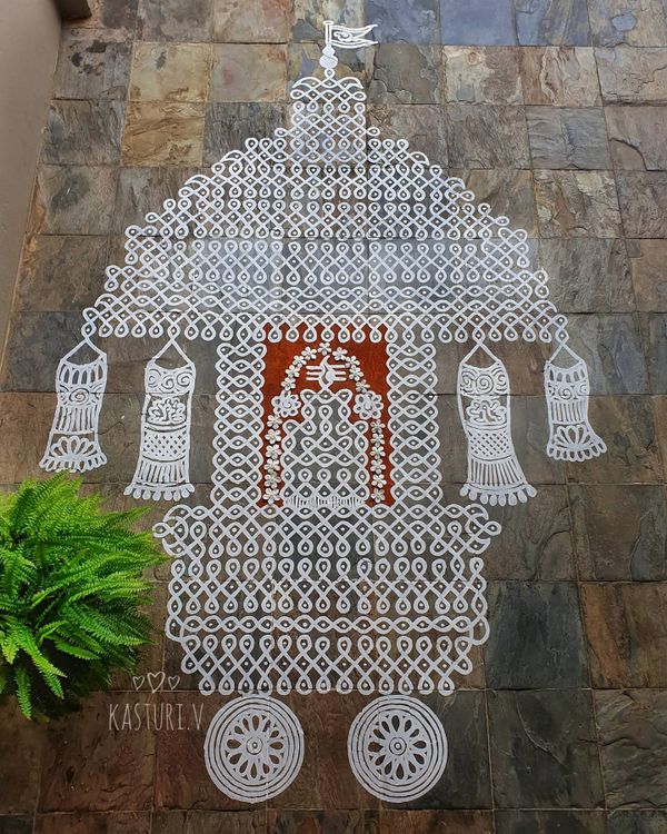 Sikku kolam or interlaced kolam